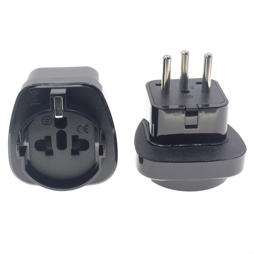 Swiss Travel Plug Adapter Type J, Universal US/Italy/Brazil/Schuko To ...