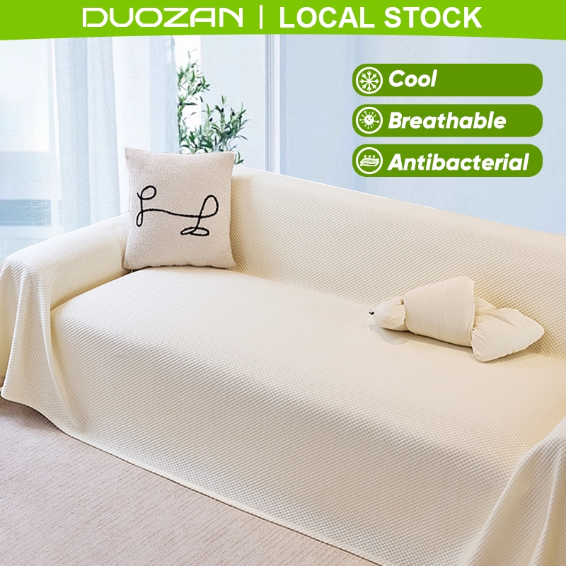 DUOZAN Ice Silk Cooling Sofa Cover Protector 3/2/1 Seater Sofa Bed ...