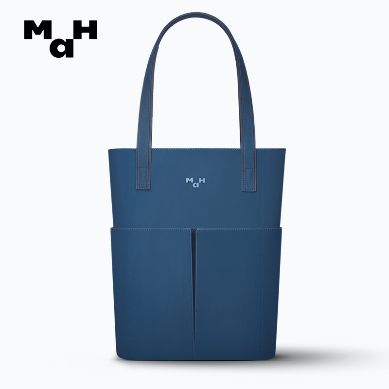 MAH 2812 Line PU Tote Bag with Waterproof Fabric Fashion Laptop Bag 14 ...