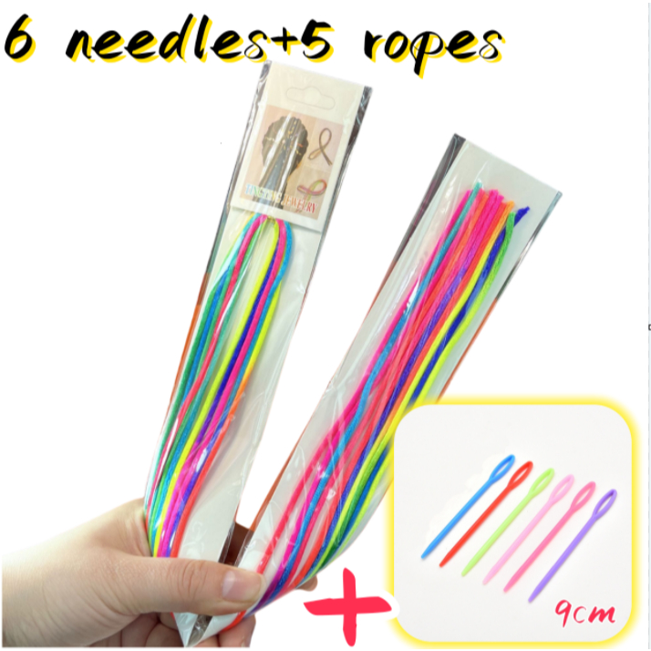 Big eye needle yarn knitting needle hair knitting set DIY sewing ...
