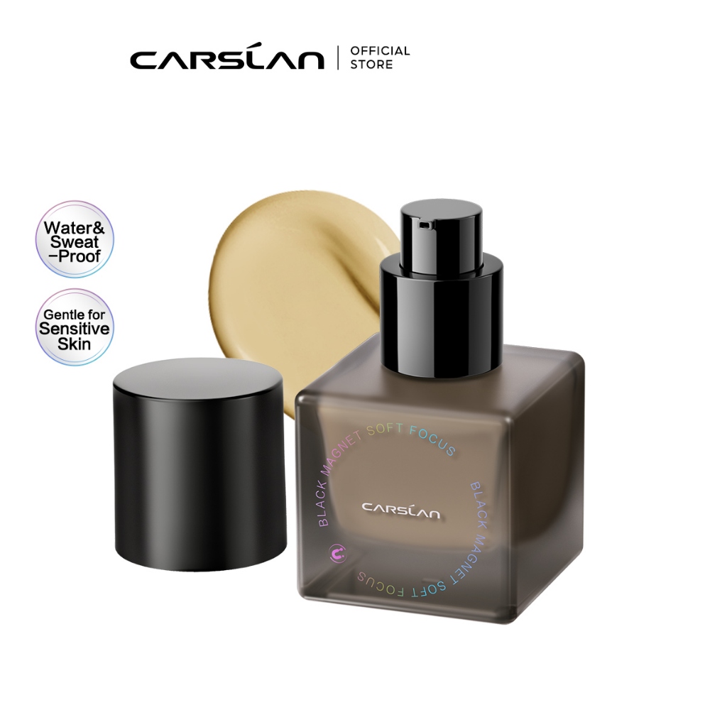CARSLAN Black Magnet Soft Focus Liquid Foundation Matte Blurring Pores ...