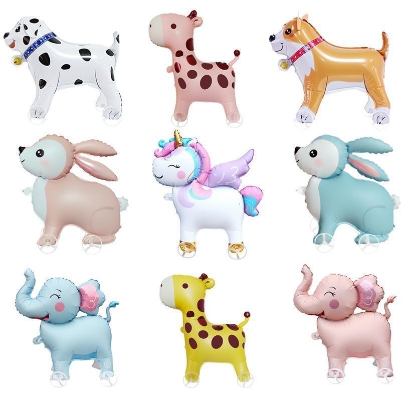 New wheeled walking balloons, large pet foil balloons, dinosaur ...