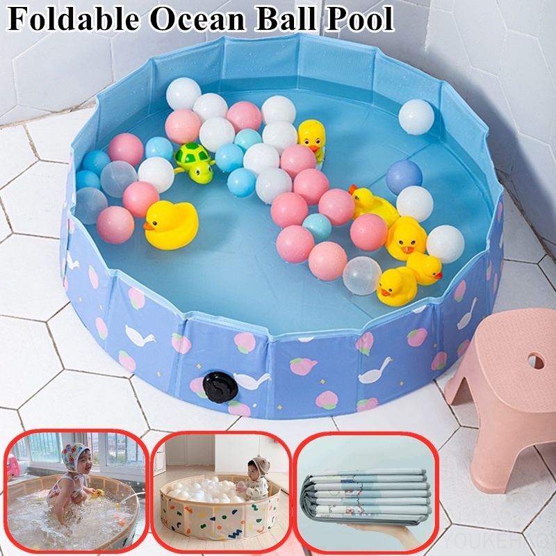【SG Stock】120*30cm Baby Ocean Ball Pool Children Folding Game Ball Pool ...