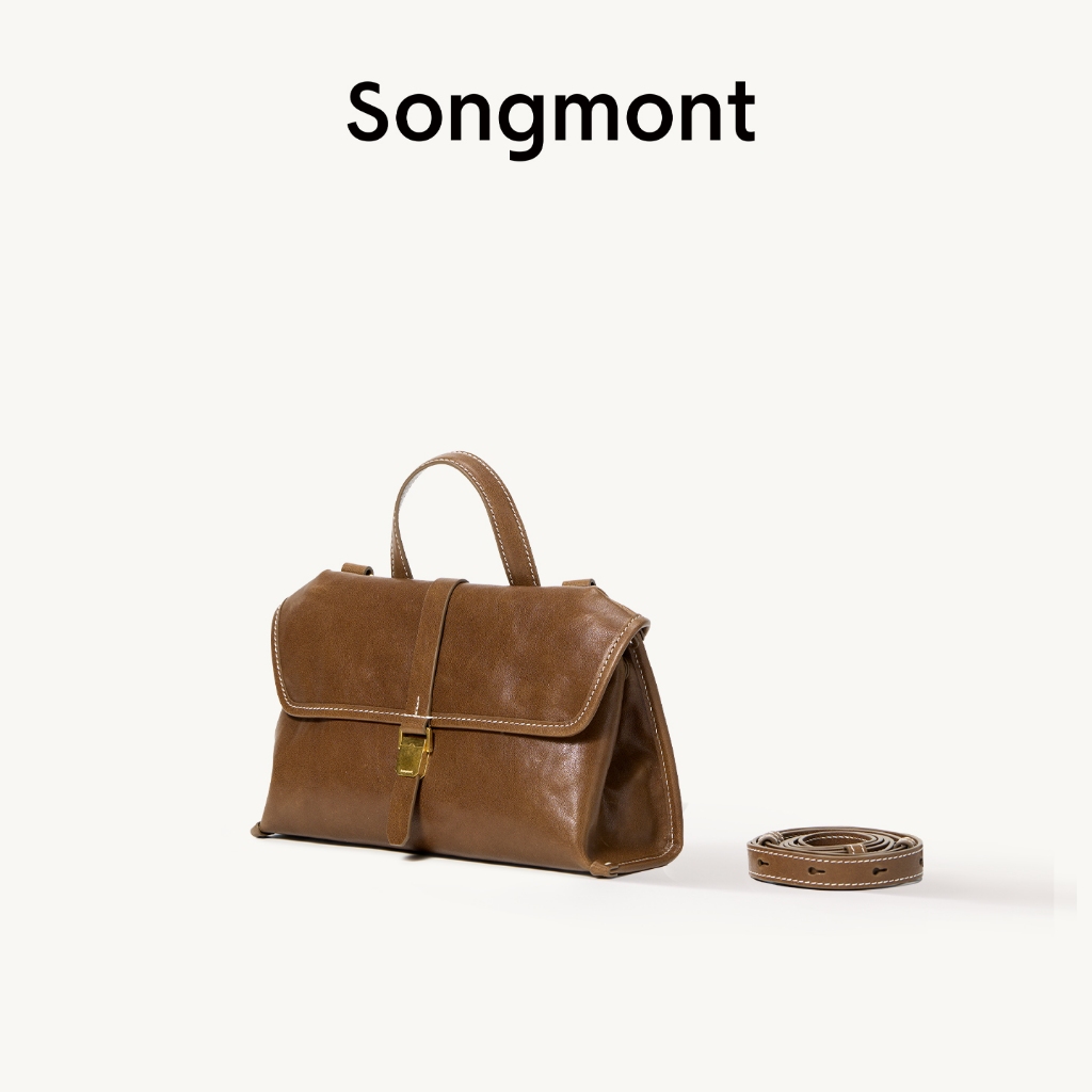 Songmont Small Shan Satchel Bag Leather CrossBody Bag for Woman and Man ...