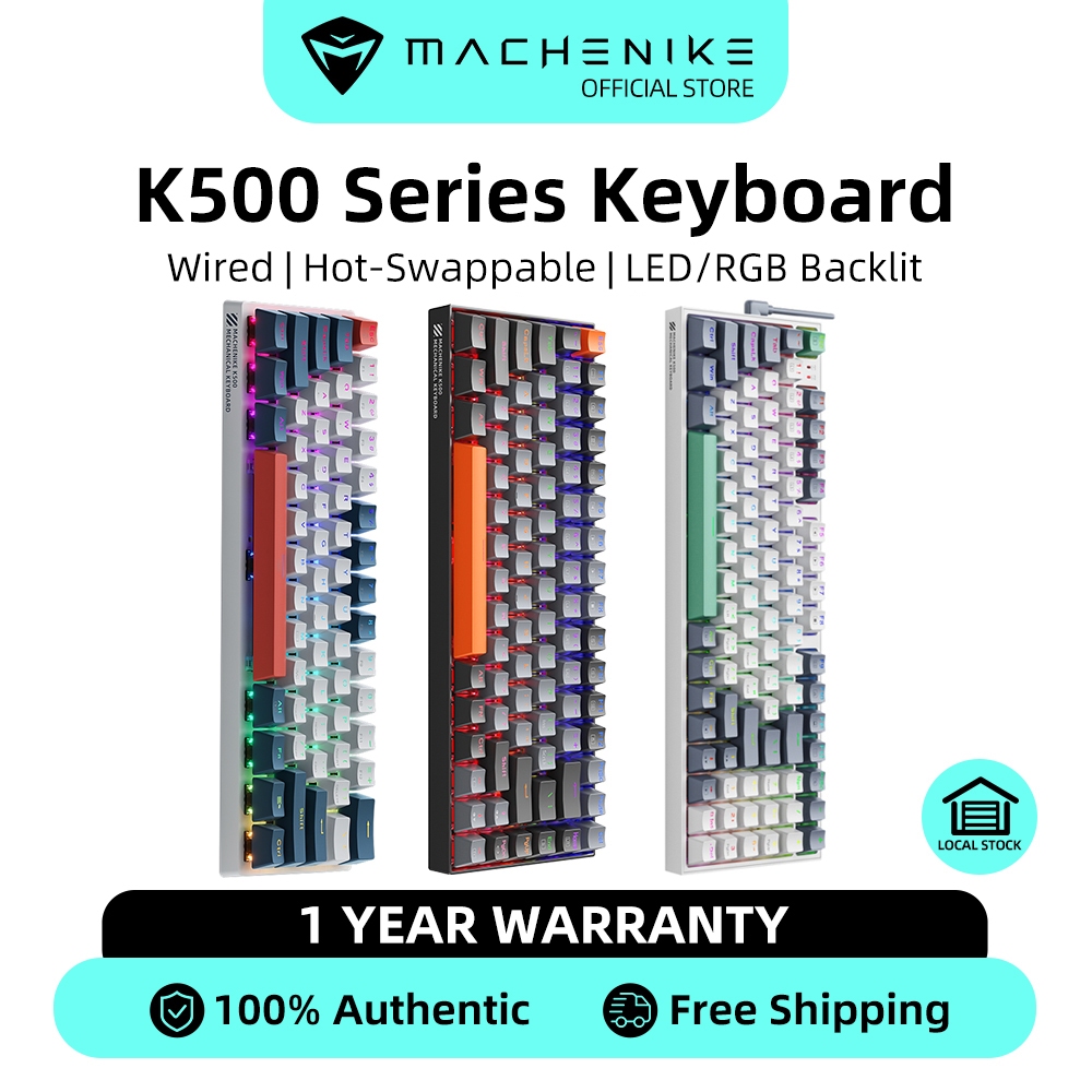 Machenike K500 Series Wired Mechanical Keyboard, Hot-swappable RGB/LED ...