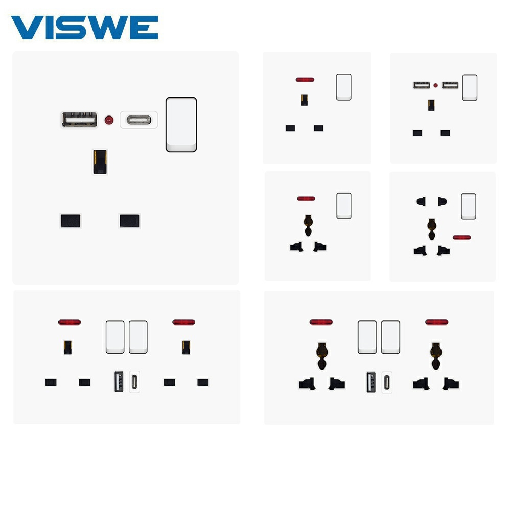 ‌VISWE | usb socket | universal socket | double socket | wall socket | power socket | wall ...
