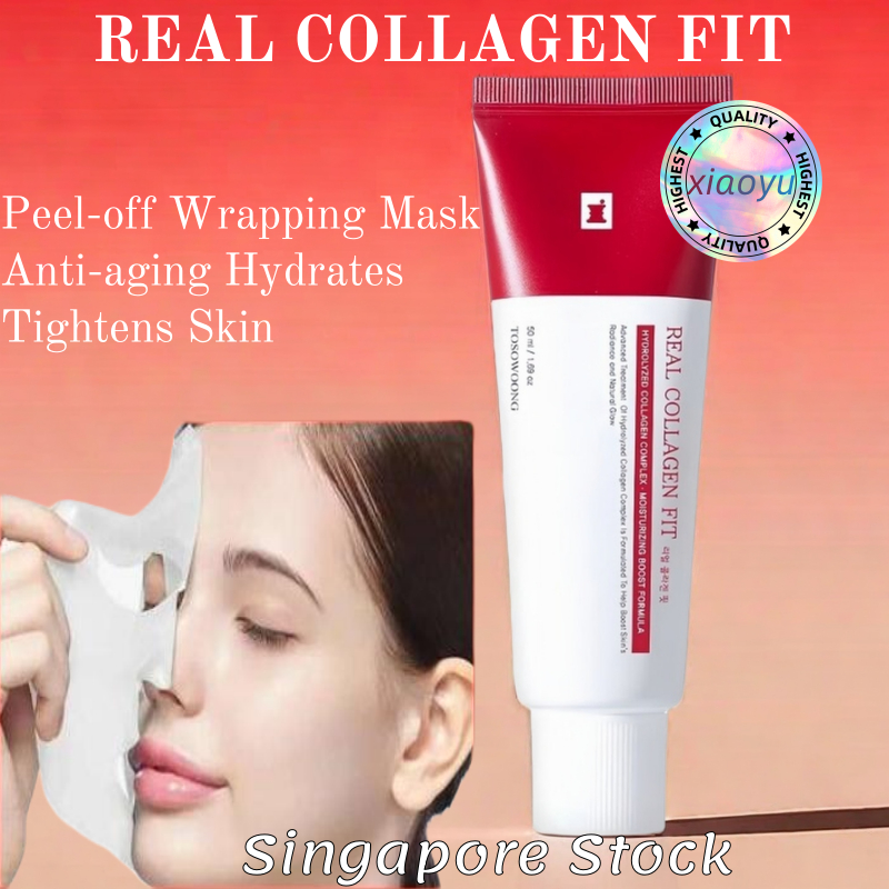 Real Collagen Fit, Hydrolyzed Collagen Wrapping Mask, Peel Off Facial ...