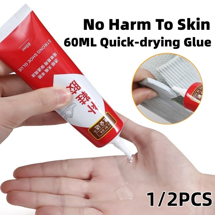 2PCS Quick-drying Shoe Glue 60ML/Each Waterproof Portable Patch Leather ...