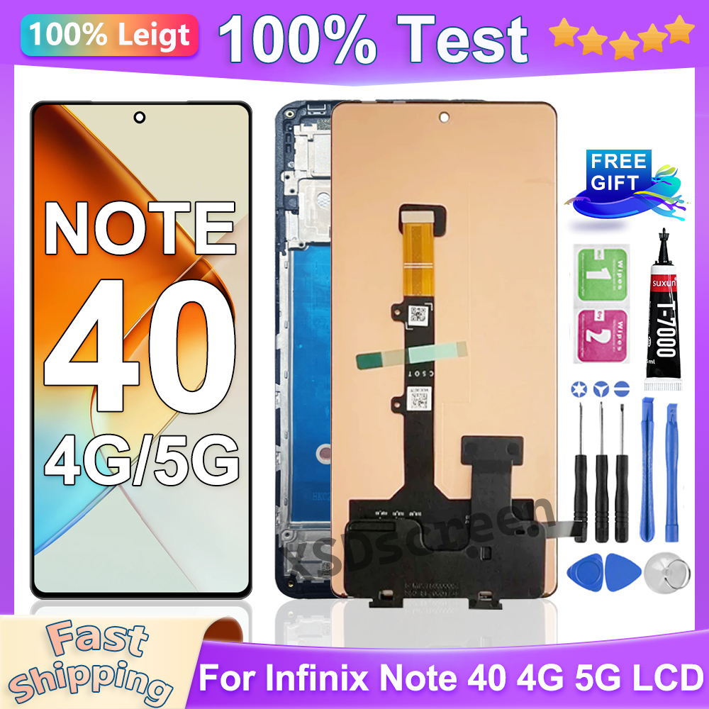 For Infinix Note 40 4G 5G LCD Display Touch Screen X6853 X6838 X6852 ...
