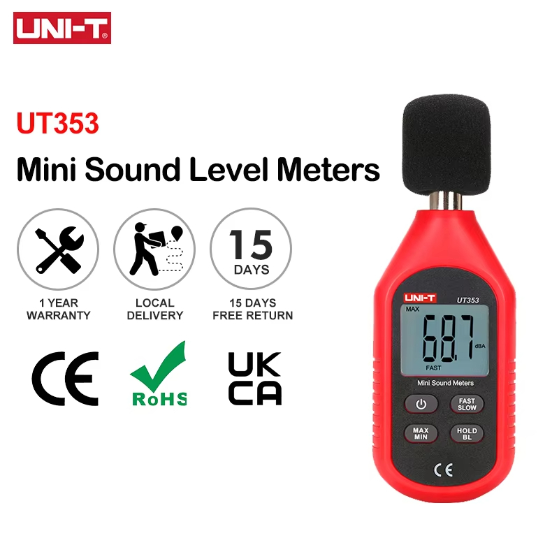 UNI-T UT353 Noise Measuring Instrument db Meter 30~130dB Mini Audio ...
