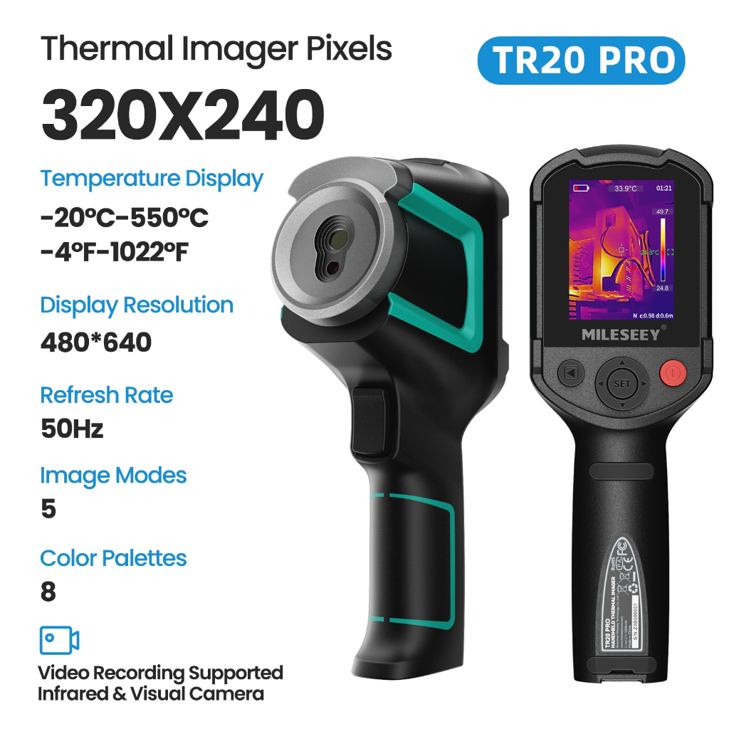Mileseey TR20 & TR20pro Thermal imager 320*240 Industrial thermal ...