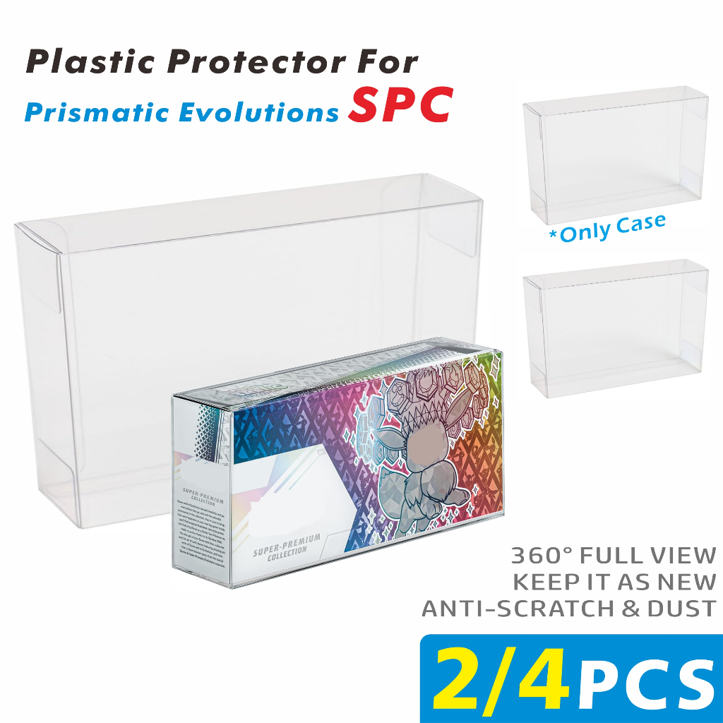 2 Pack Prismatic Evolutions SPC Plastic Protectors - 0.5mm Ultra Thick ...