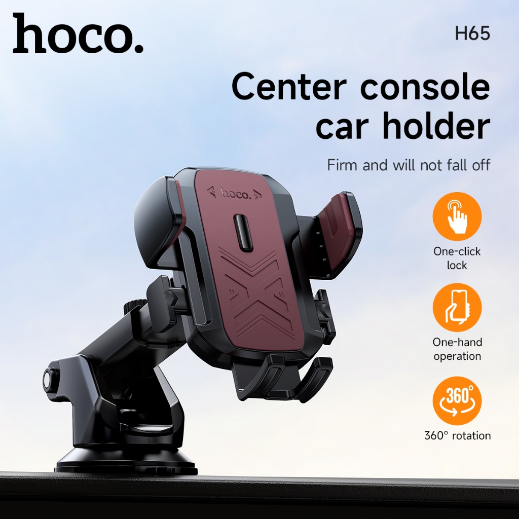 HOCO H65 Universal Car Phone Holder One-Button Car Holder Car Center ...