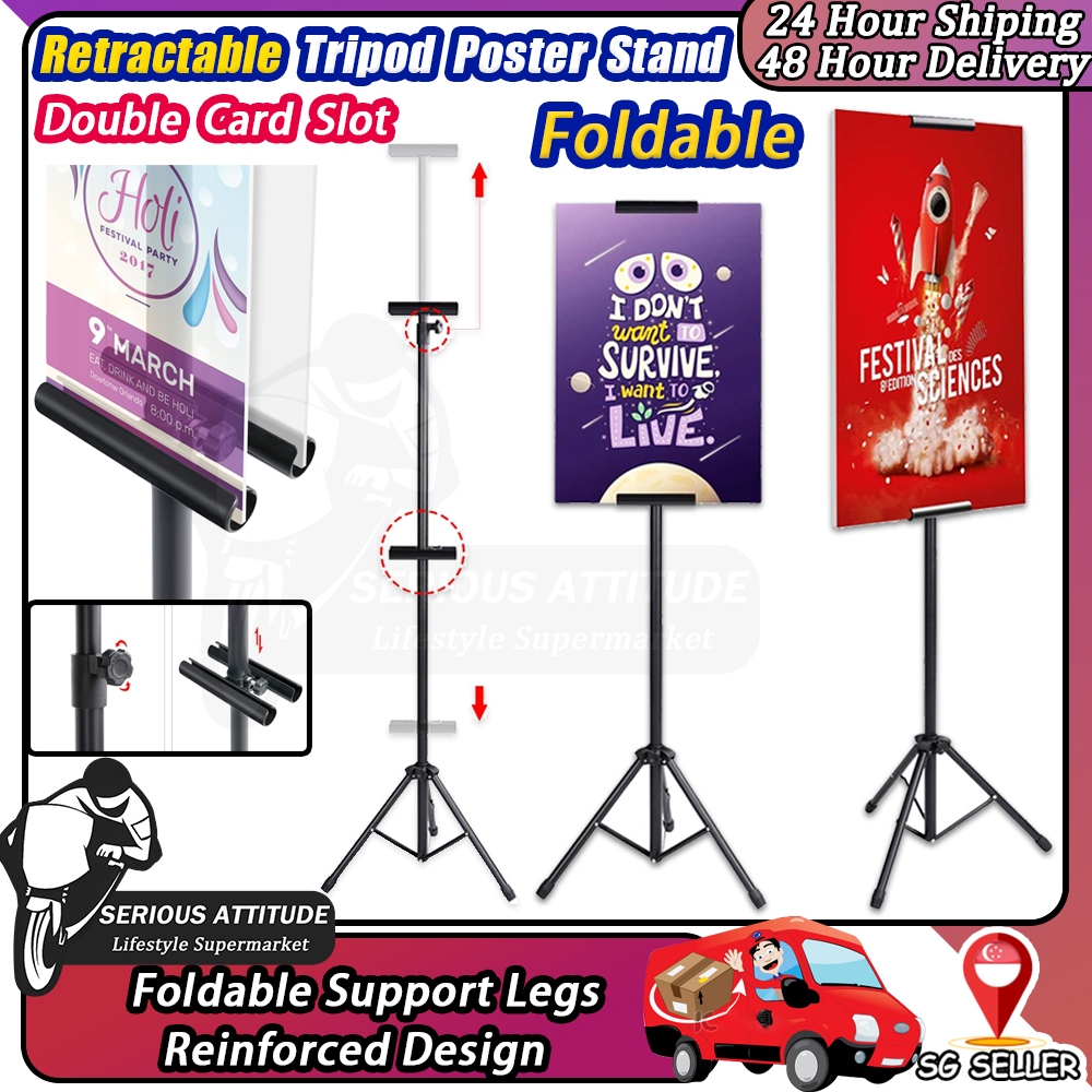 🇸🇬 ReadyStock - Tripod Poster Stand / Double Sided Kapaline Foamboard ...