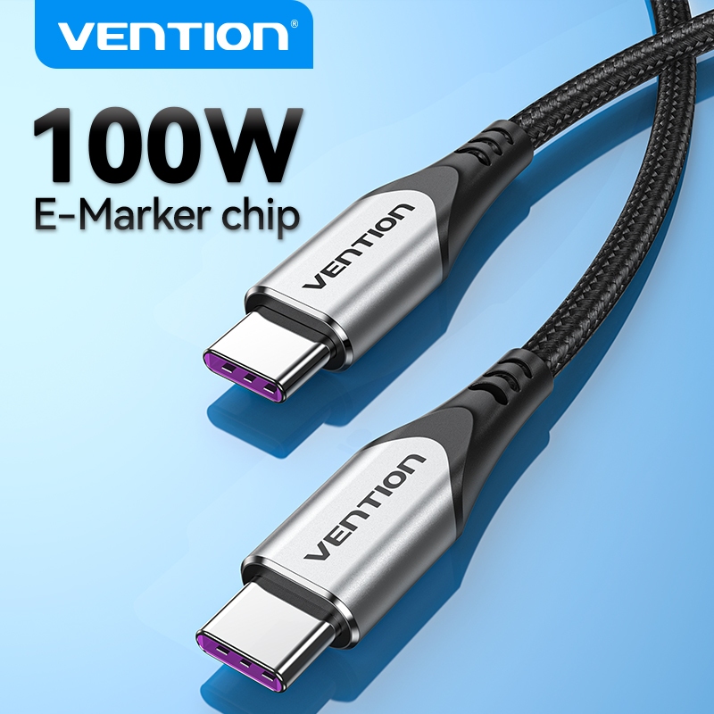 Vention 5A USB Type C Cable Supercharge 100W USB-C Charger Cable Fast ...