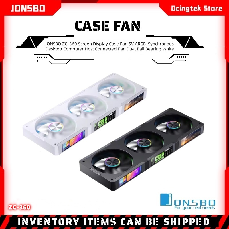 JONSBO ZC-360 Screen Display Case Fan 5V ARGB Shenguang Synchronous ...