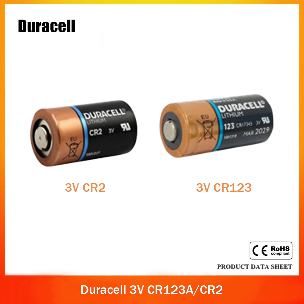 Duracell 3V CR123A/CR2 lithium battery 123A CR17345 DL123A 16340 dry ...