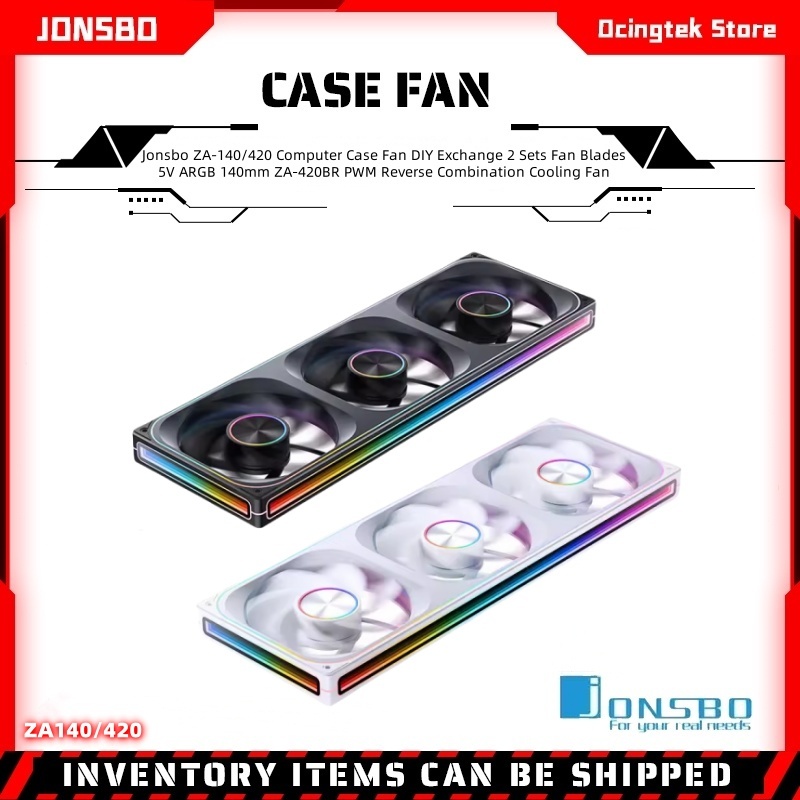 Jonsbo ZA-140/420 Computer Case Fan DIY Exchange 2 Sets Fan Blades 5V ...