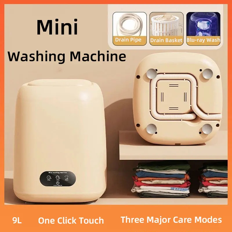 Mini Washing Machine,9L Capacity，Portable Home Dormitory Underwear ...