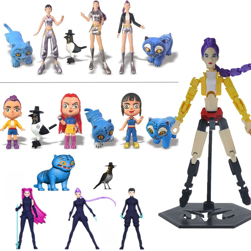 Rumi Derpy Tiger Action Figure Kpop Demon Hunters Collectible Model Toy ...