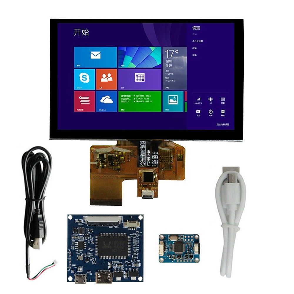 5 Inch IPS 800×480 DIY Portable Monitor LCD Display with USB Capacitive ...
