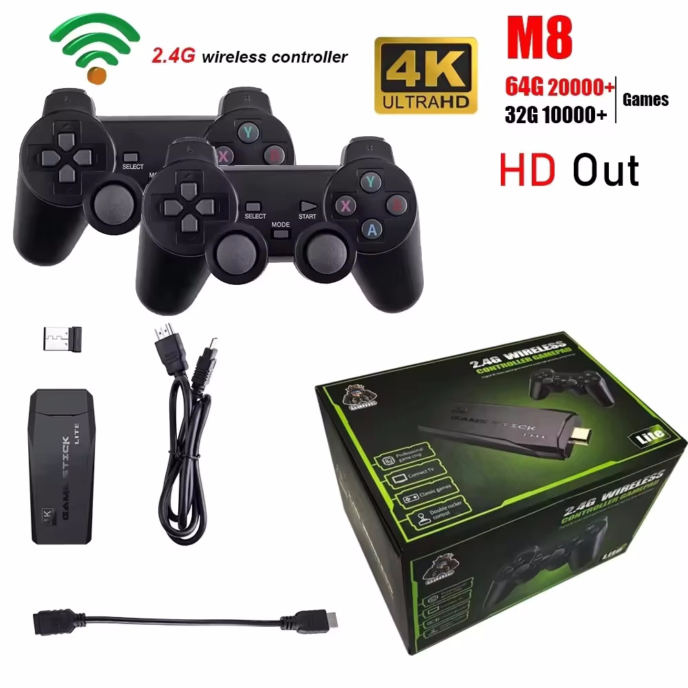 M8 2.4Ghz 64G Wireless Gamepad for Game Controller USB Joystick For PC ...