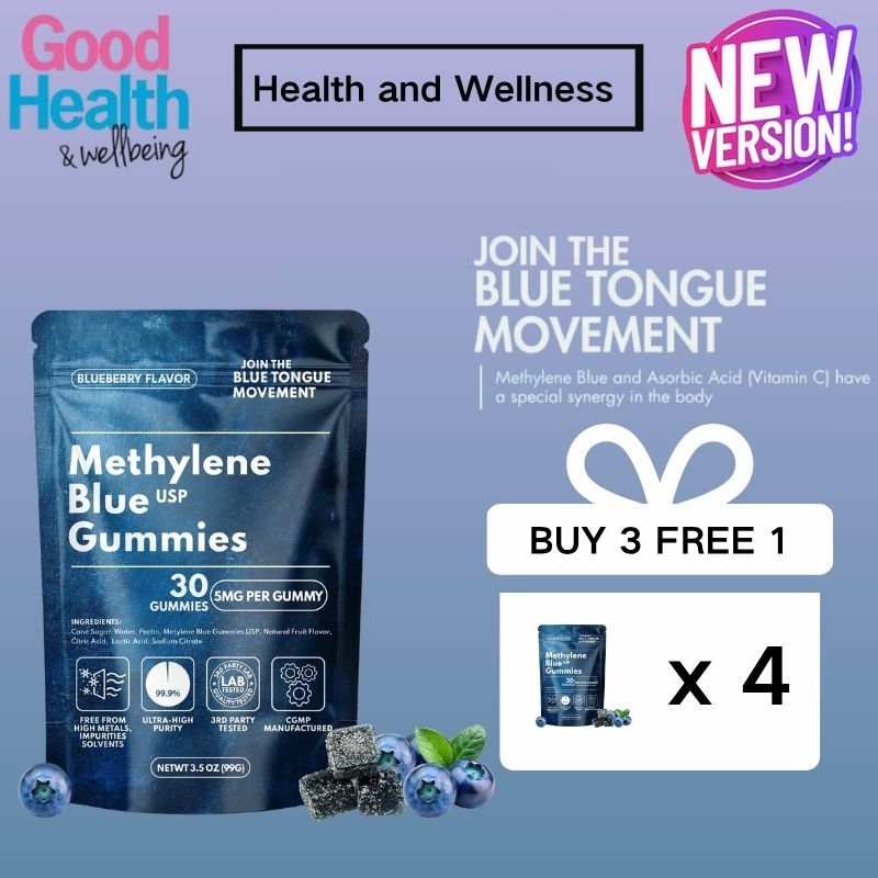 Methylene Blue Gummy Ultra High Purity High Quality 5mg per Serving 30 ...