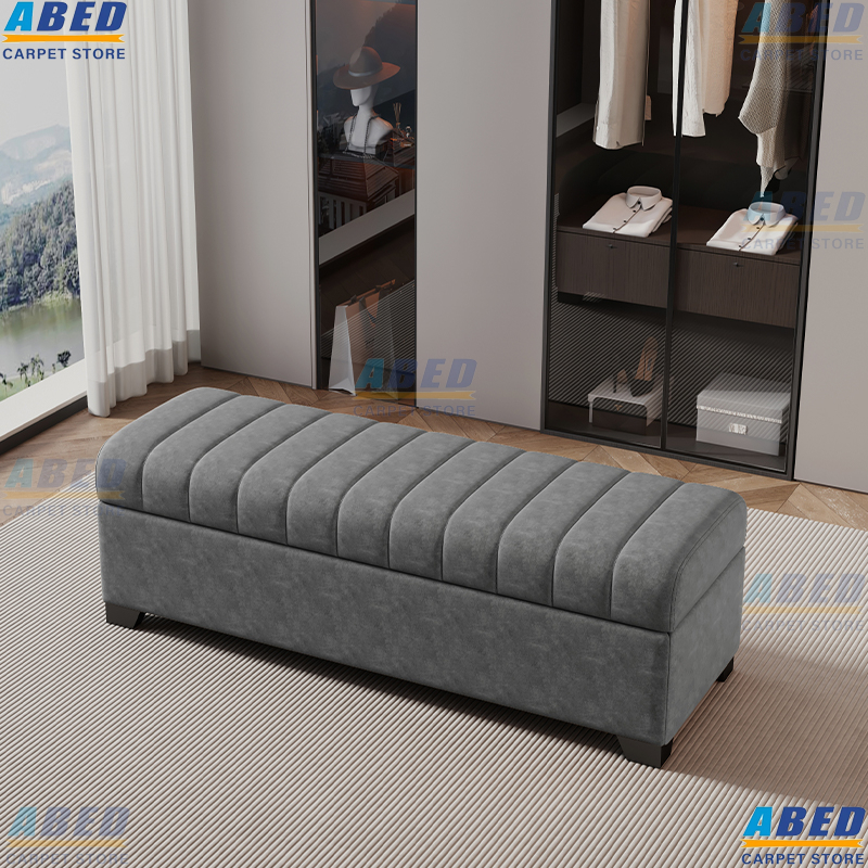 Waterproof Velvet Shoe Changing Stool, Storage Stool, Bedroom Bed End ...