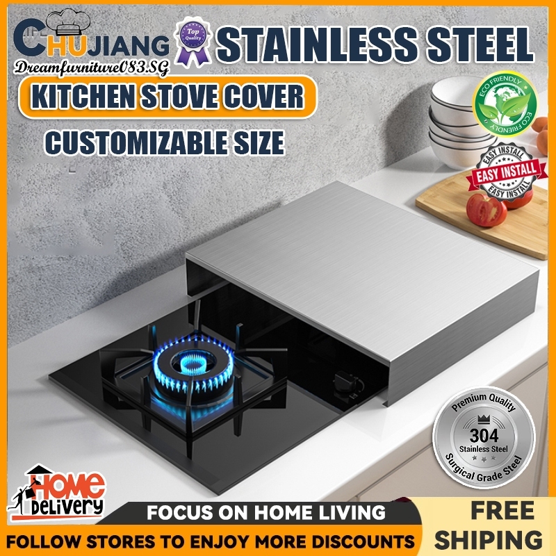 【Customizable Size】304 Stainless Steel Gas Stove Cover Burner Cover ...