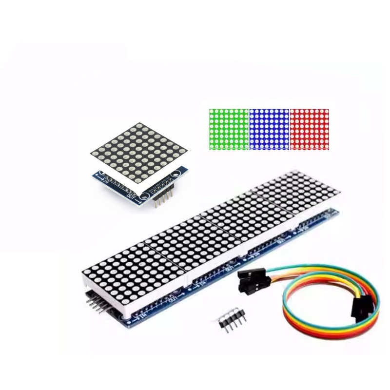 MAX7219 1-bit 4-bit Dot Matrix Module Microcontroller Control Drive LED Module Display Module ...