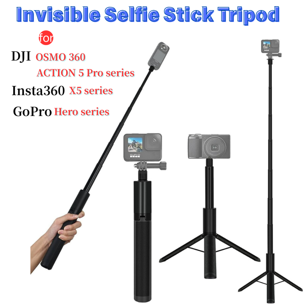 48" Invisible Extendable Selfie Stick for DJI DJI OSMO 360 ACTION 5 Pro ...