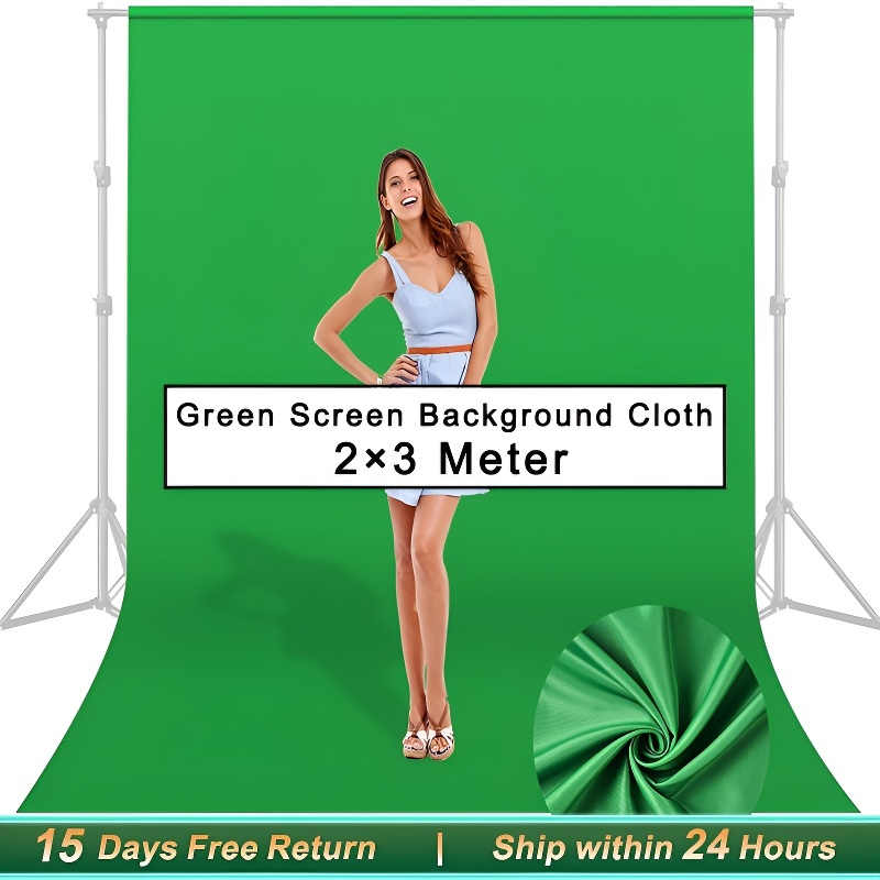 2*3M Green Screen Photography Backdrop Backgroud Cloth for Studio Live ...