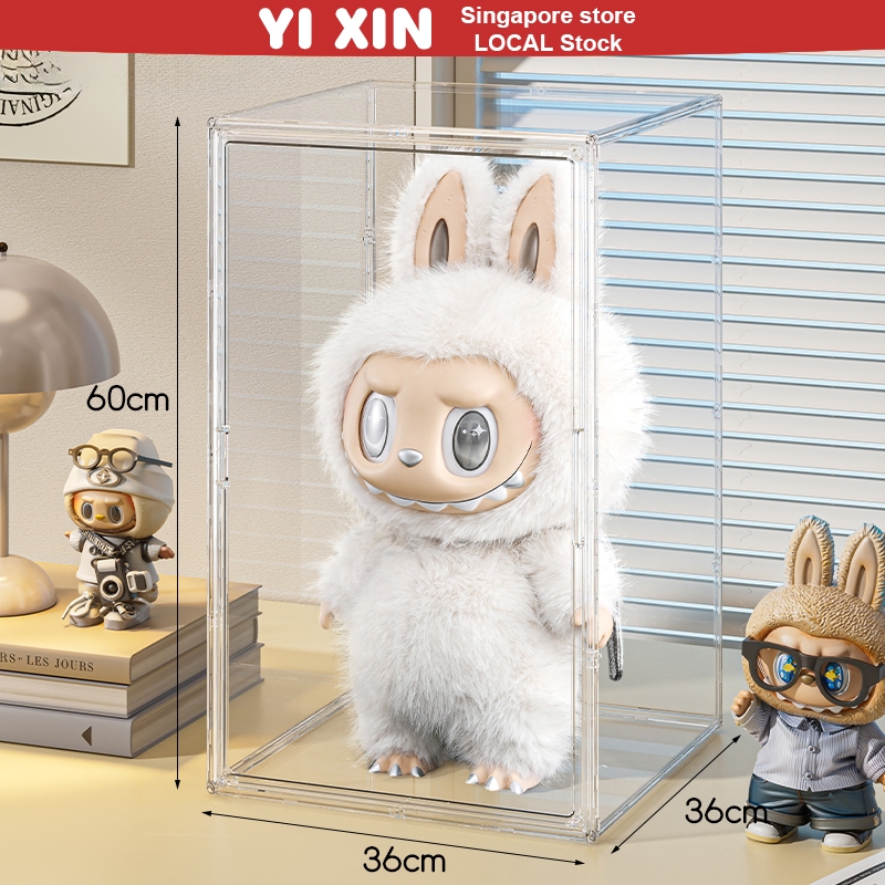 YIXIN Acrylic Display Box Transparent Storage Box Labubu Zimomo Popmart ...