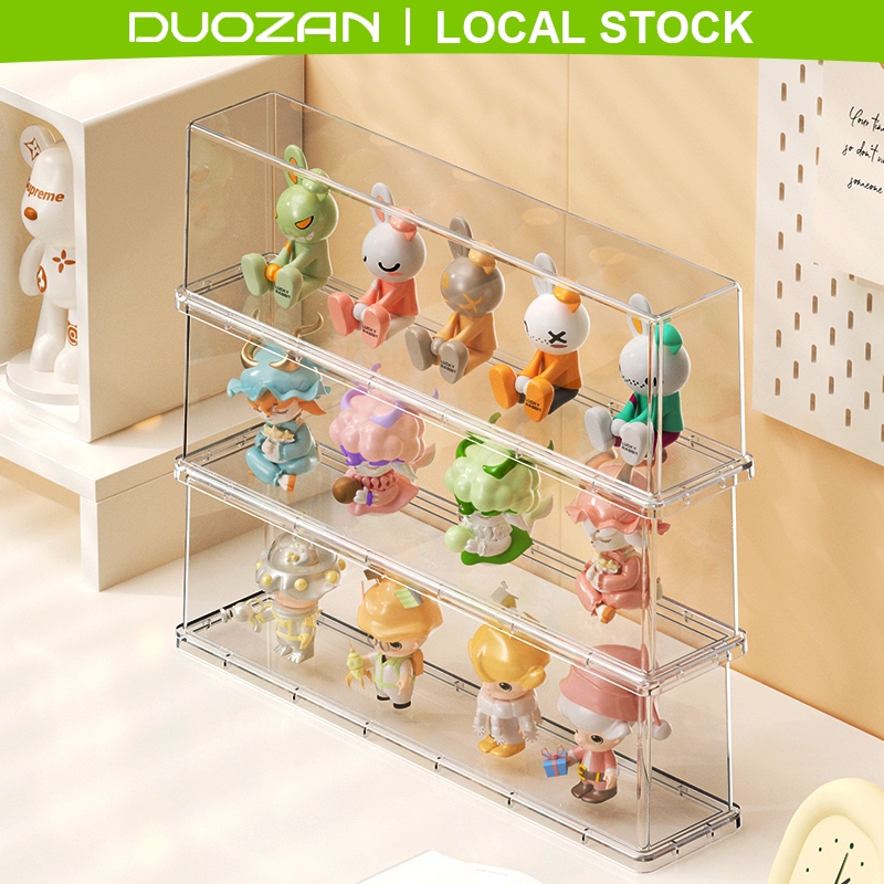DUOZAN Acrylic Popmart Display Box Stackable Figurine Display Case ...