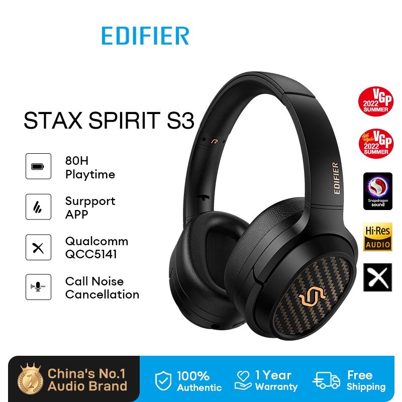 EDIFIER STAX SPIRIT S3 Wireless Planar Magnetic Headphone Bluetooth ...