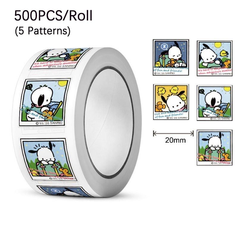 500 Pcs/Roll Cute Cartoon Pochacco‌ Stickers For Kids Anime DIY Diary ...