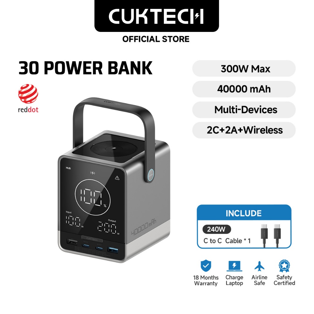 CUKTECH 30 Power bank 140W 40000mAh power station forMuliti devices ...