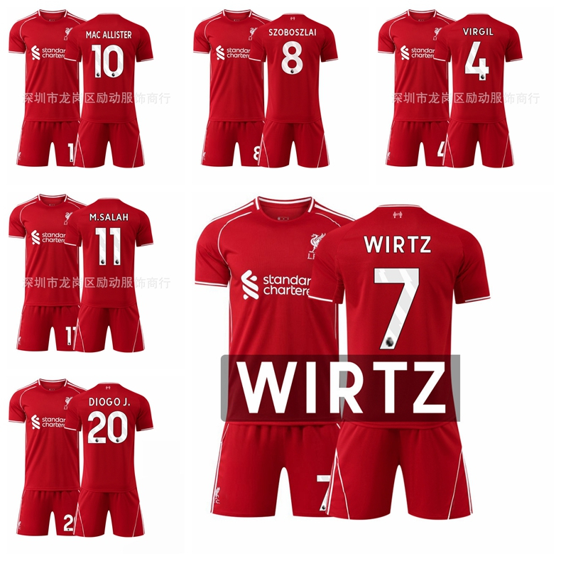 2025-26 Season Liverpool Home Sports Jersey Alisson Becker Virgil van ...