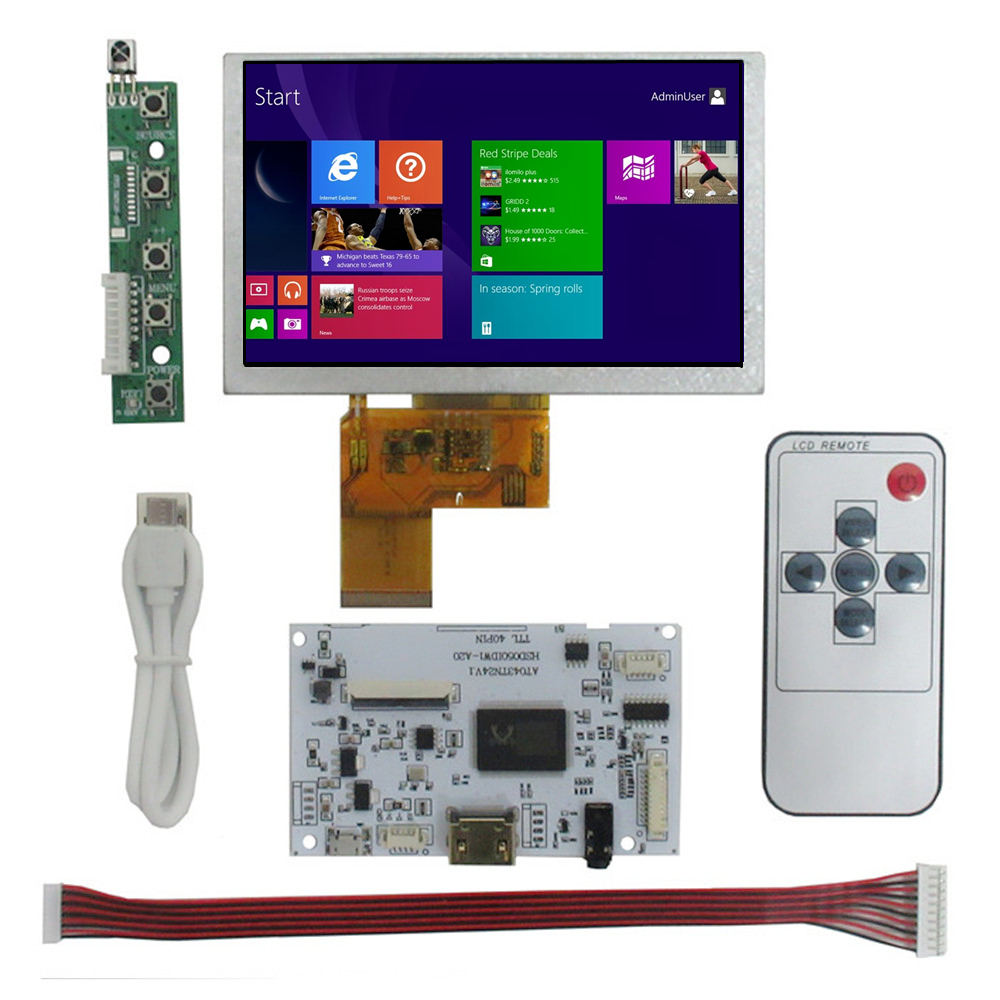 5 Inch IPS LCD Display Panel Kit–800×480 Resolution, HDMI&Audio Driver ...