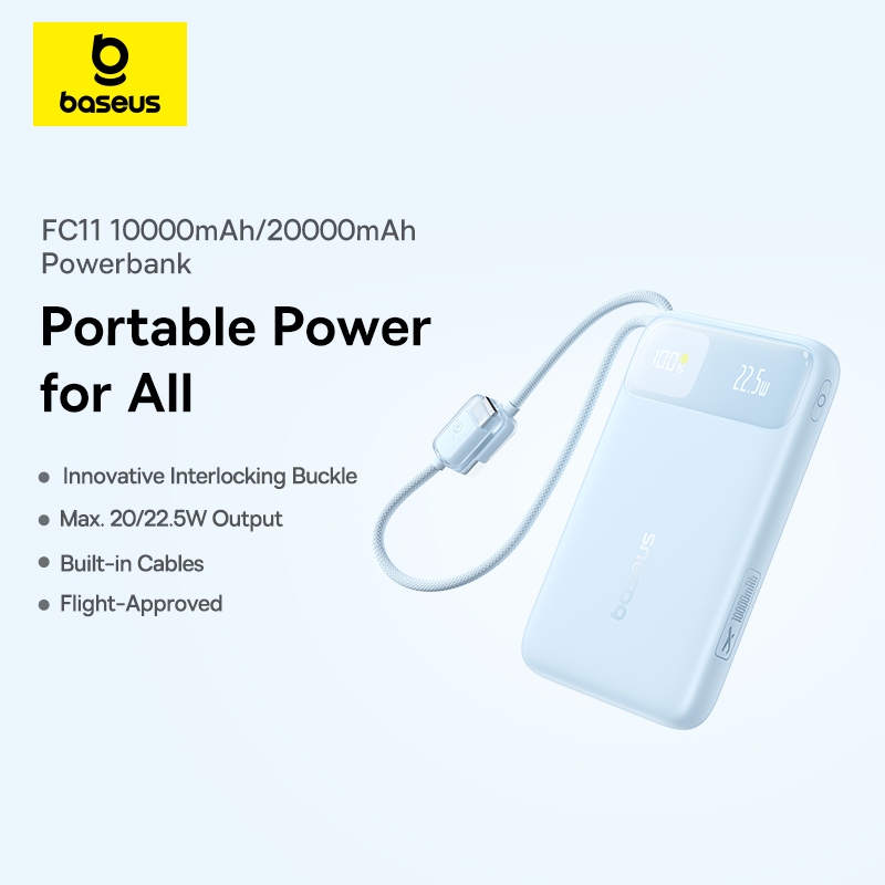 【CCC Certified】Baseus CCC 3C FC11 45W 10000mAh/20000mAh Dual-Cable ...