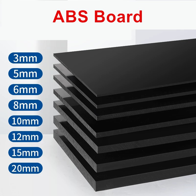 Black Durable ABS Plastic Plate Model Sheet DIY Material Laser-Cuttable ...