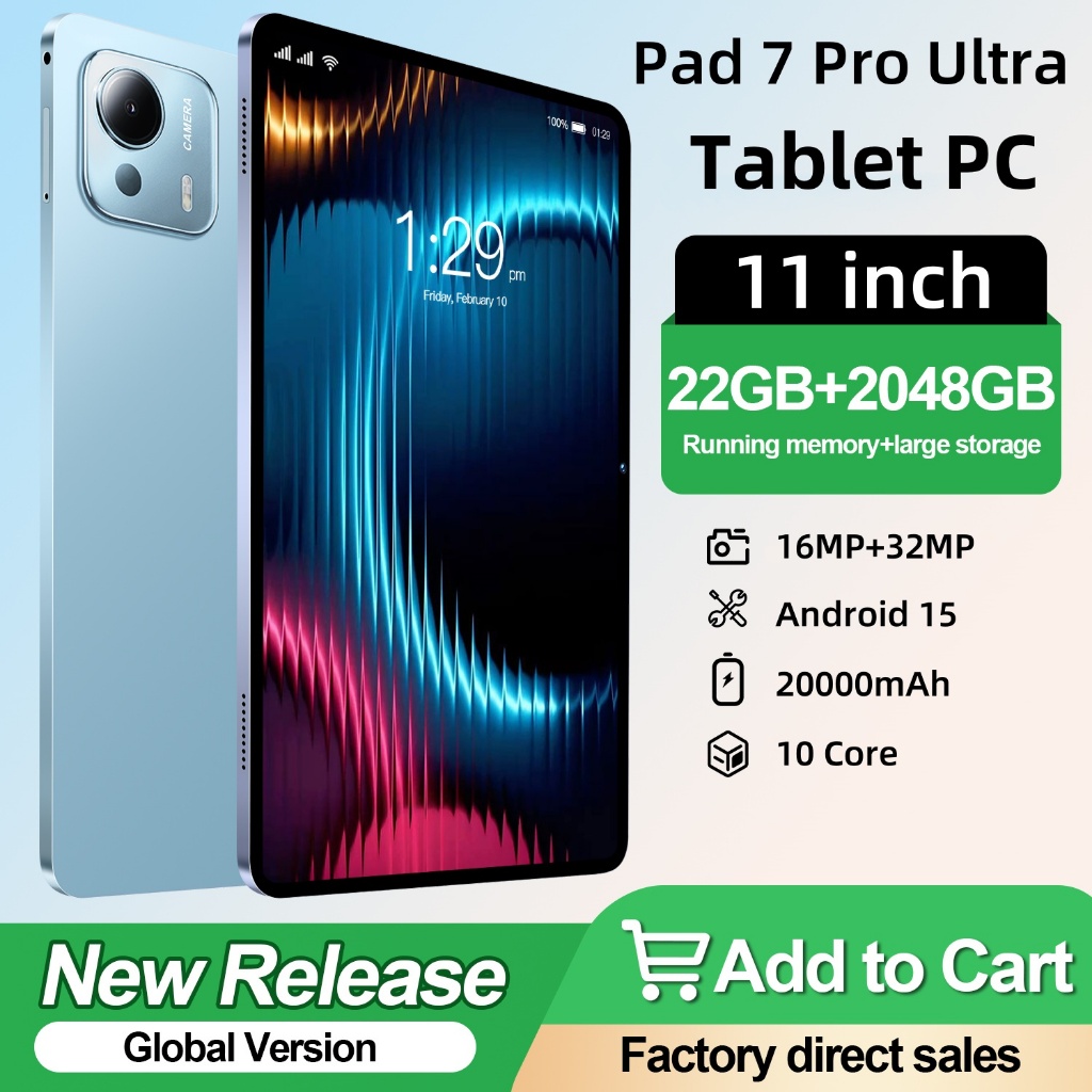2025 NEW Pad 7 Pro Ultra Tablet 11 inch Latest Global First Android 15 ...