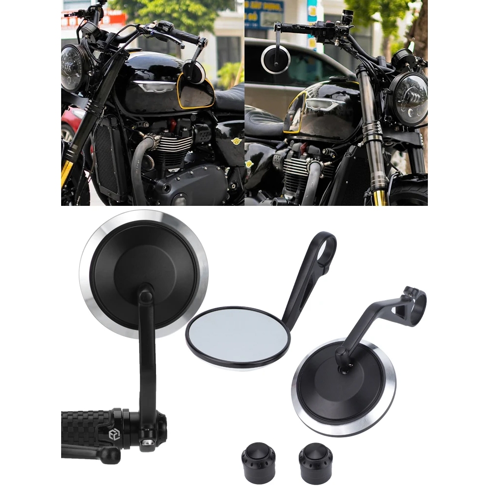 For Bonneville T120 Motorcycle Bar End Mirror For Triumph Speedmaster ...