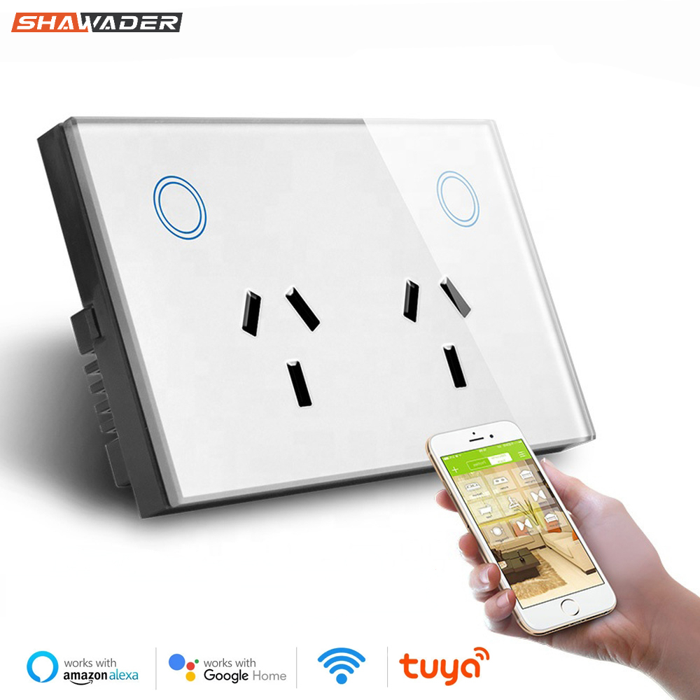 WIFI Tuya Smart Wall Socket SAA AU Electrical Plug Outlet 10A Power ...