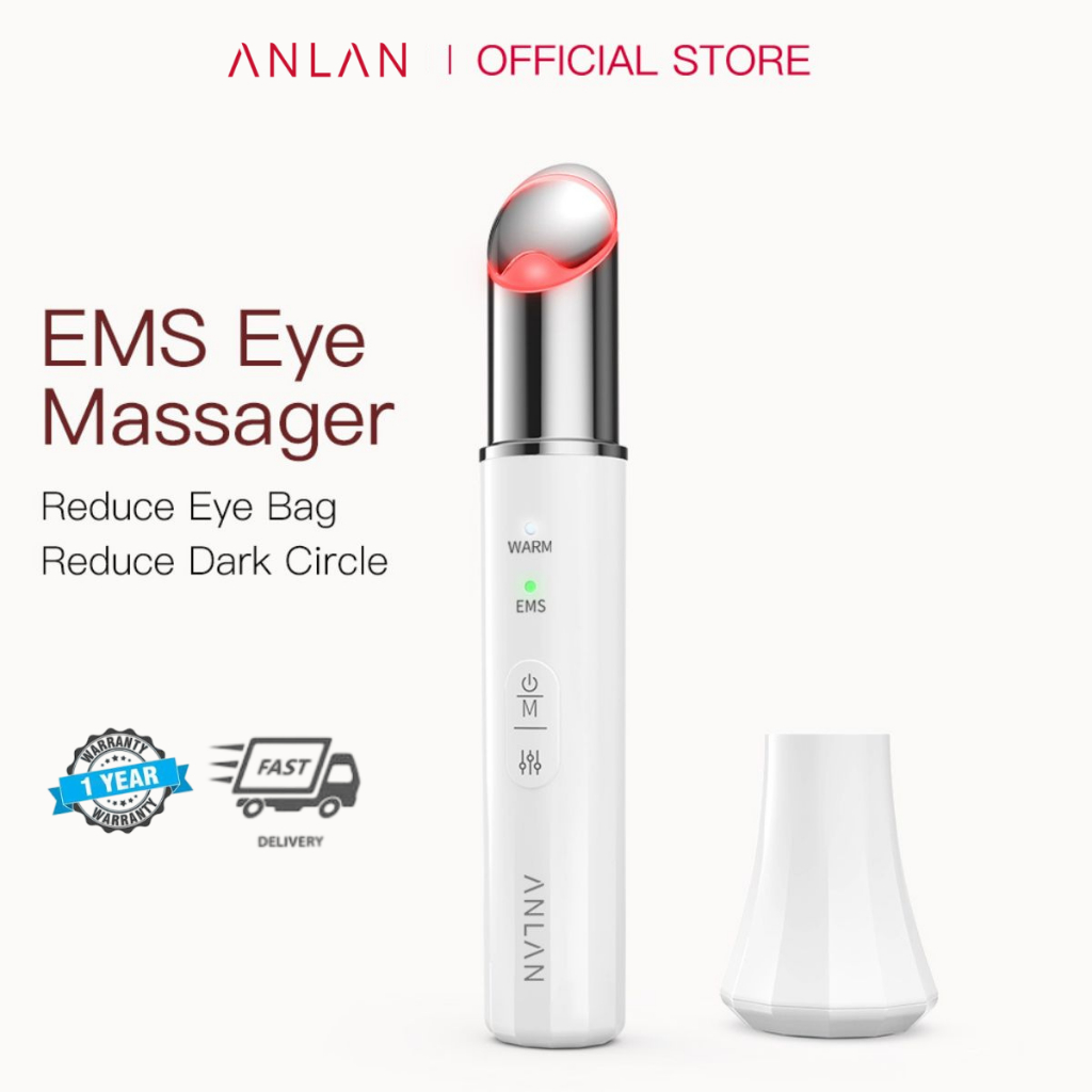 ANLAN EMS Eye Massager Light Therapy Dark Circle Eye Bags Removing Lip ...