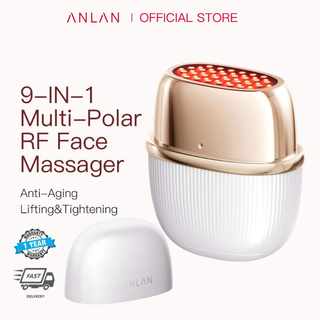 ANLAN 9in1 Multi-Polar Sparkling RF Face Massager EMS Lifting Tighten ...