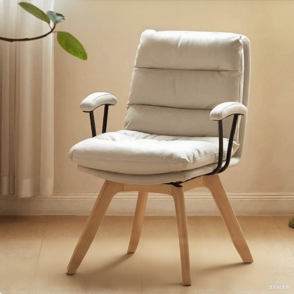 Solid wood rotating desk chair comfortable sitting computer chair ...