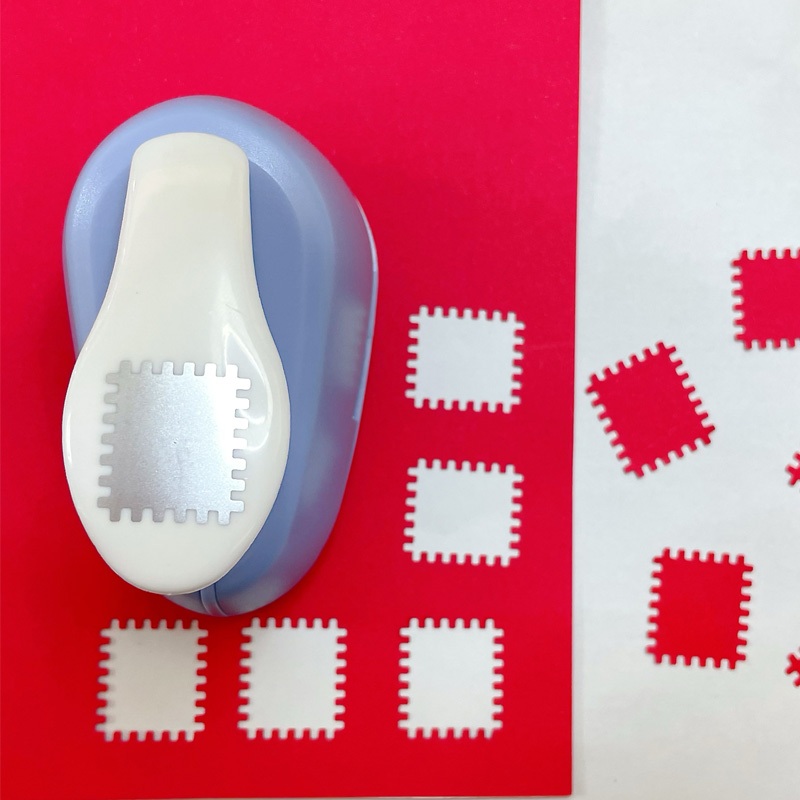 New Stamp shape Craft Punch Embossing Machine Round Hole Punch Toothed ...