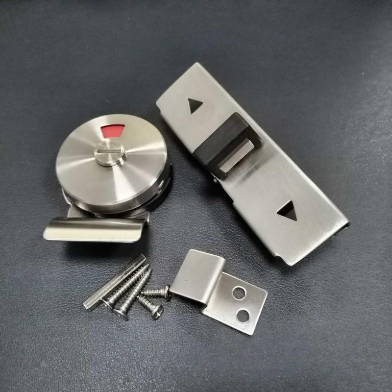 5pcs Stainless Steel Toilet door lock - Push Lock With Handle Indicator ...