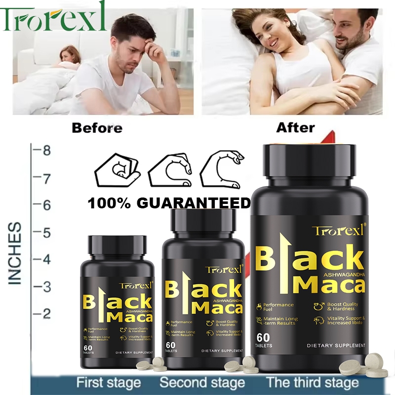 Trorexl Halal Black Maca Capsule Ashwagandha Root Extract Supplement ...